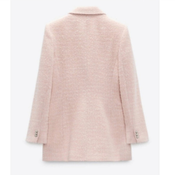 Zara | Jackets & Coats | New Zara Textured Tweed Double Breasted Blazer ...